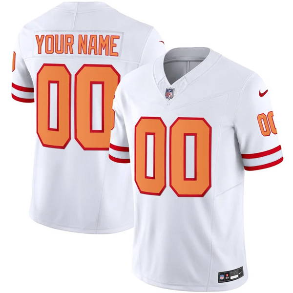 Custom Tampa Bay Buccaneers White Throwback Jersey - All Stitched