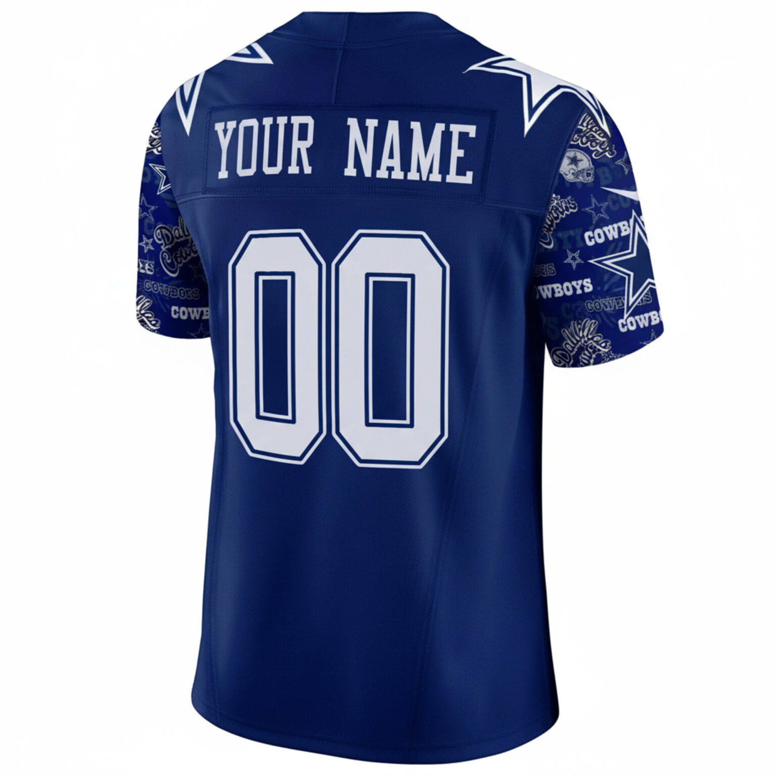 Custom Dallas Cowboys Pattern Royal Limited Jersey