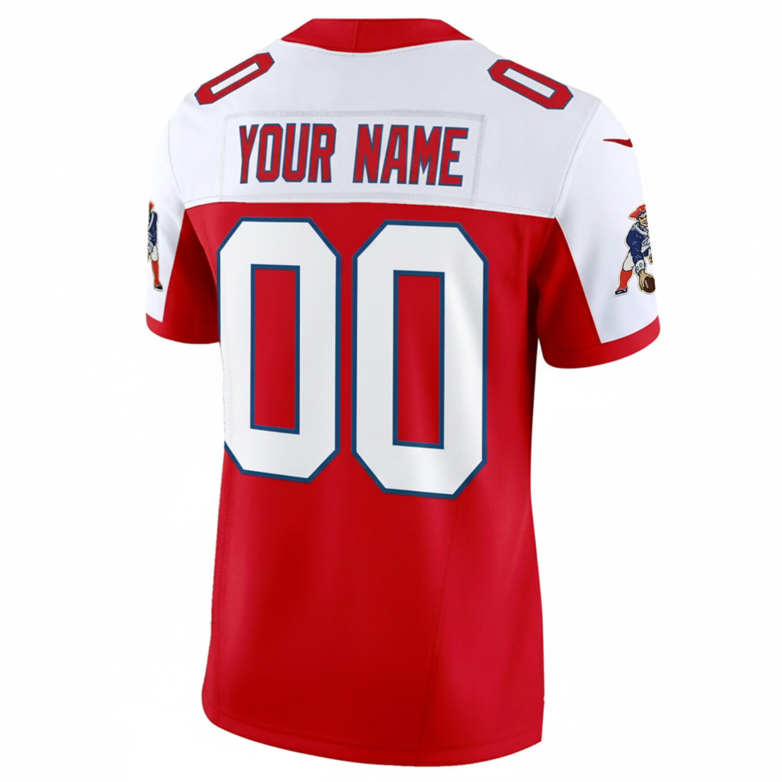 Custom New England Patriots Red Alternate Throwback Vapor F.U.S.E ...
