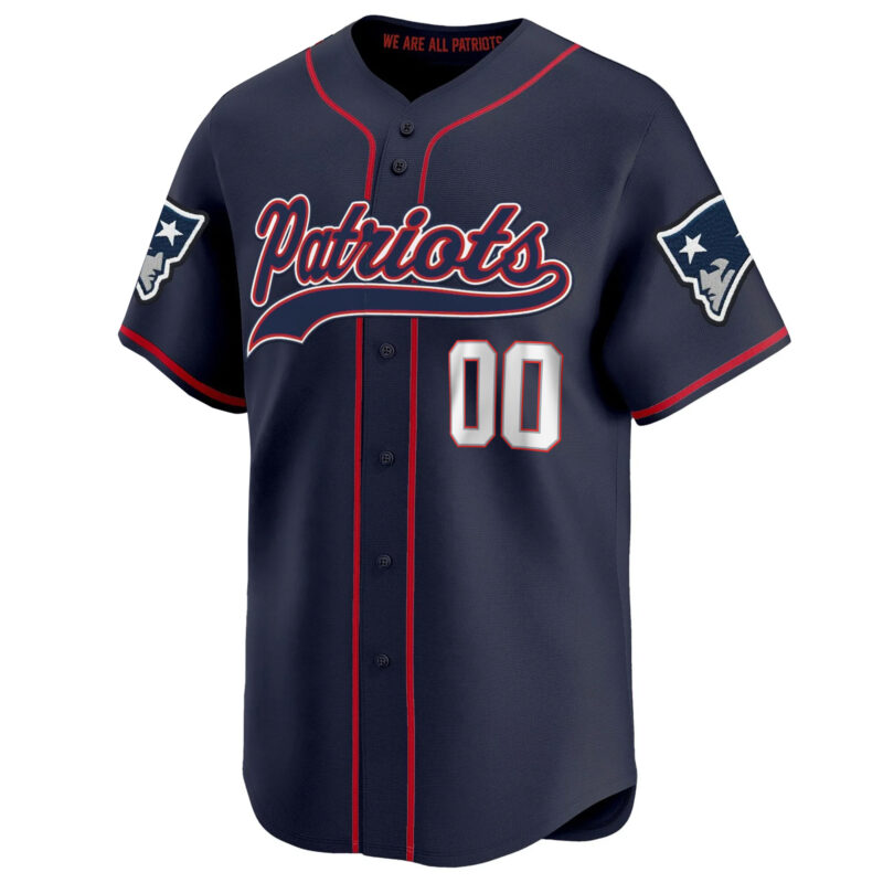 Custom New England Patriots Navy 2025 Limited Baseball Jersey - All ...
