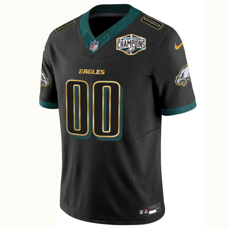 Custom Philadelphia Eagles 2024 NFC East Division Champions Black Gold ...
